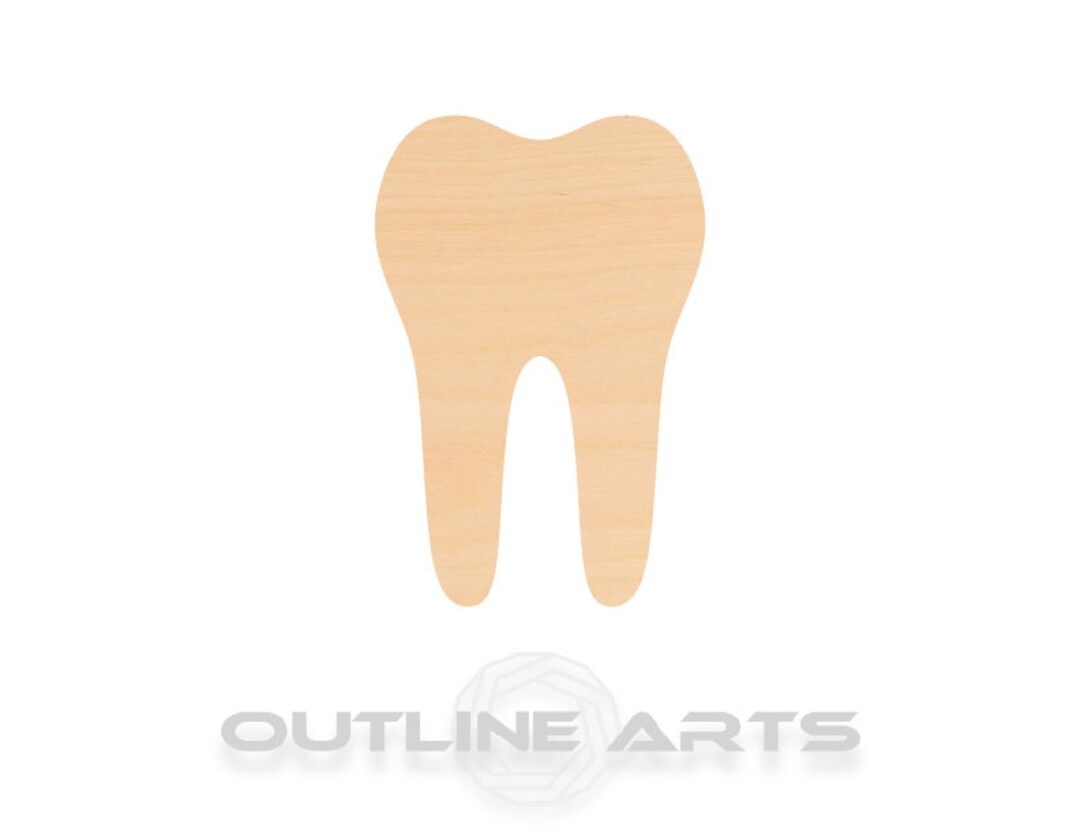 Wooden Tooth Shape: Birch Laser Cut - Unfinished Craft Supply - Etsy