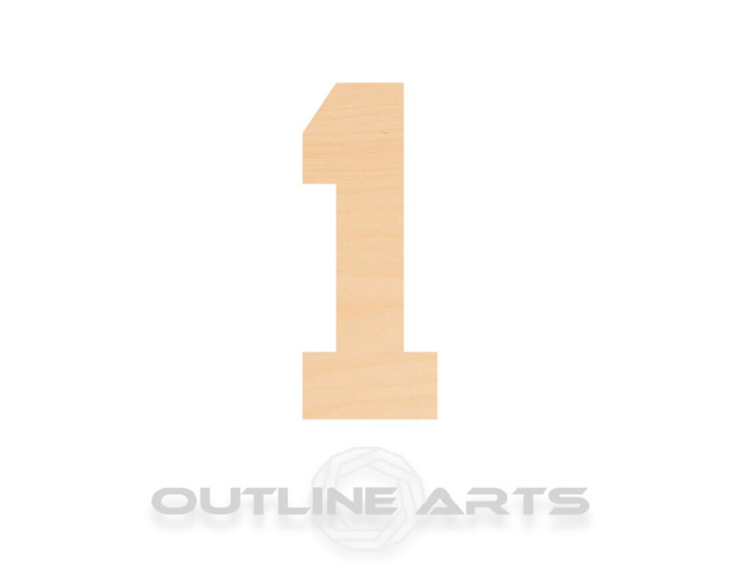 Unfinished Wooden Number 1 Craft Shape - Etsy