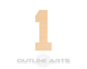 2 34 Wooden Number 1, Wood Number, 1, Cutout Shape, Silhouette, Gift ...