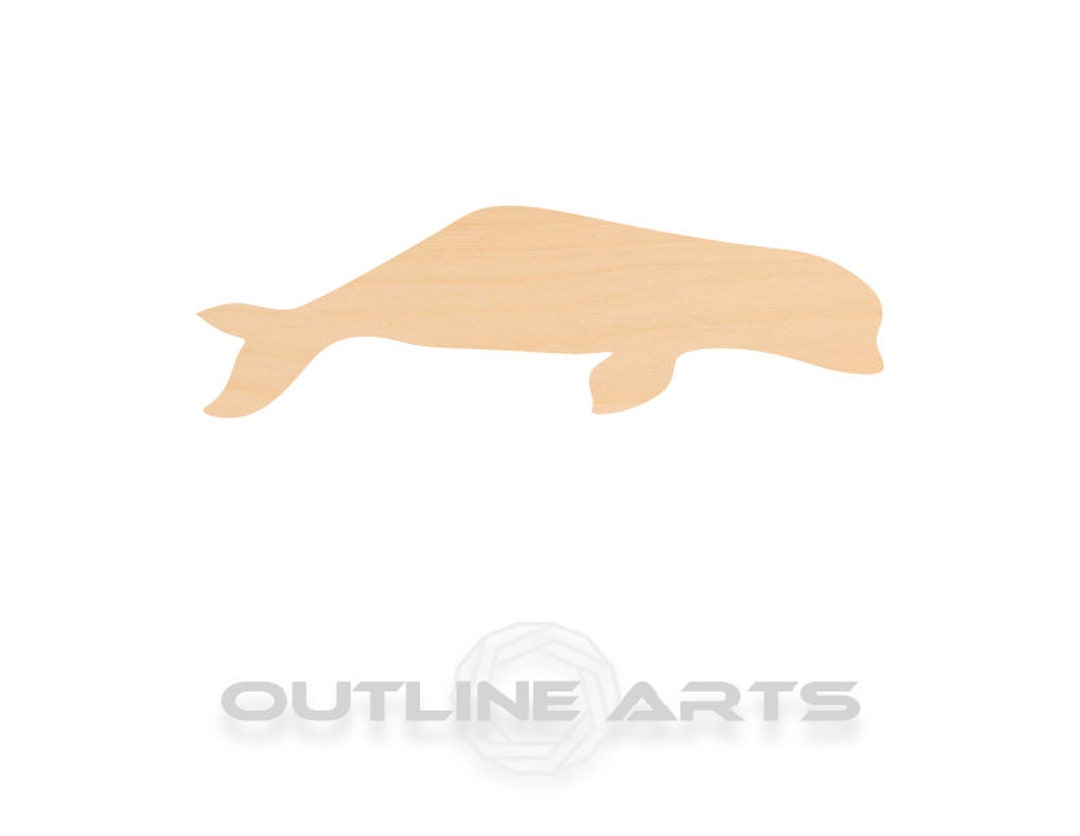 Birch Wood Beluga Whale Cutout: Unfinished Laser Cut Shape - Etsy