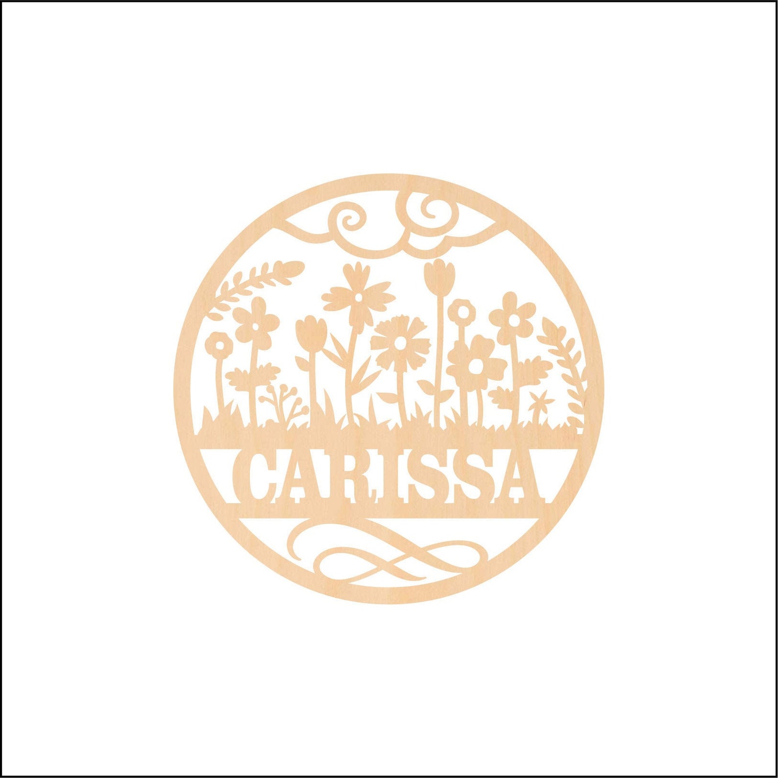 Flowers Name Monogram Wood Monogram Monogram Door Hanger - Etsy