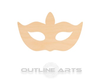 Masquerade Mask Laser Cut Out Unfinished Wood Shape Craft Supply MSK12 ...