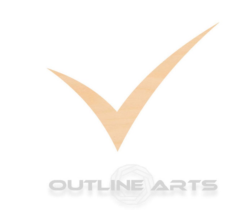 Unfinished Wooden Check Mark Symbol Shape Craft Supply - Etsy