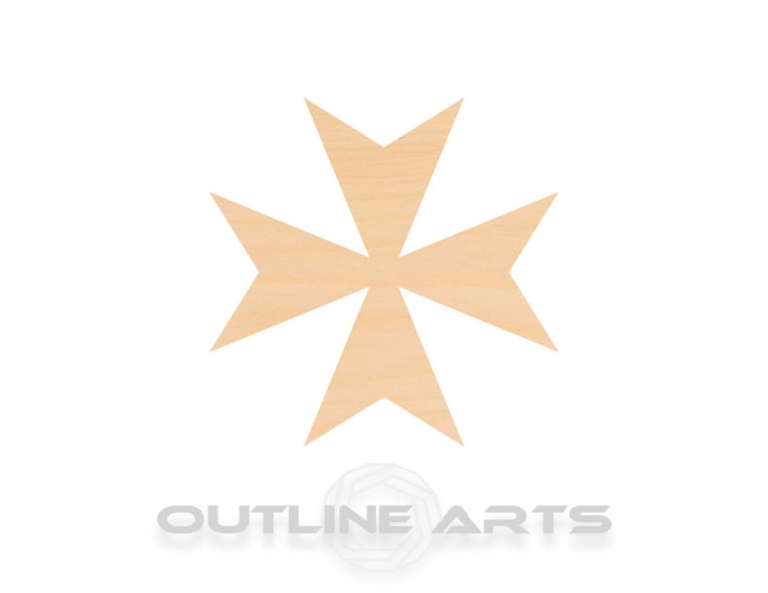 Unfinished Wooden Maltese Cross Craft Shape - Etsy