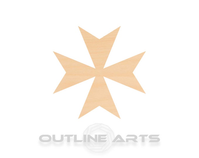 MALTESE CROSS 2 Unfinished Wooden Craft Shape, Do It Yourself, Chopper ...