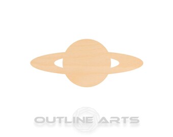 Wood Saturn Cutout, Blank Wood Craft Shapes, Wooden Saturn Shape, Wood ...