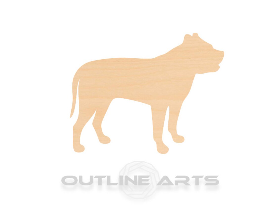 Unfinished Wooden Pit Bull Craft Shape - Etsy