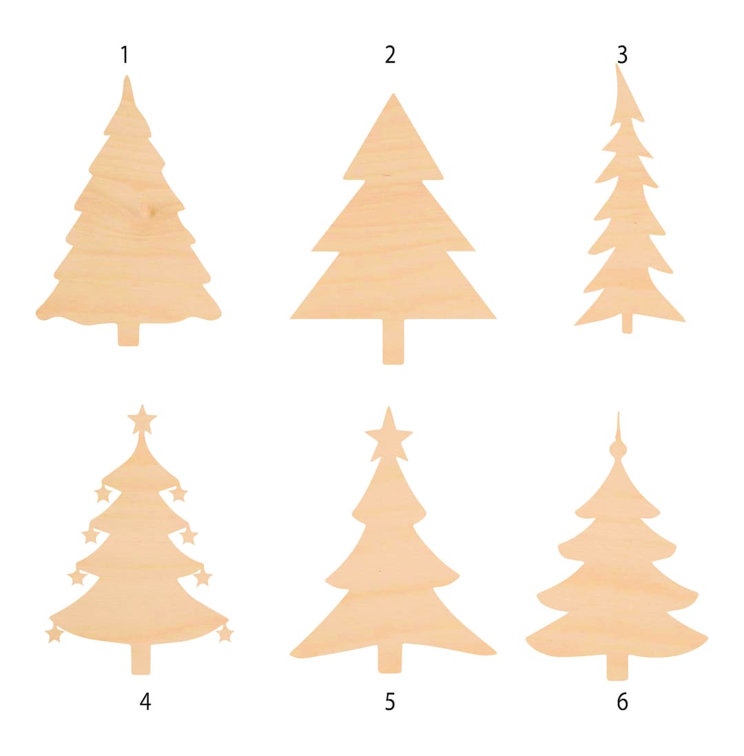Birch Wood Christmas Tree Shape: Unfinished DIY Craft Cutout - Etsy