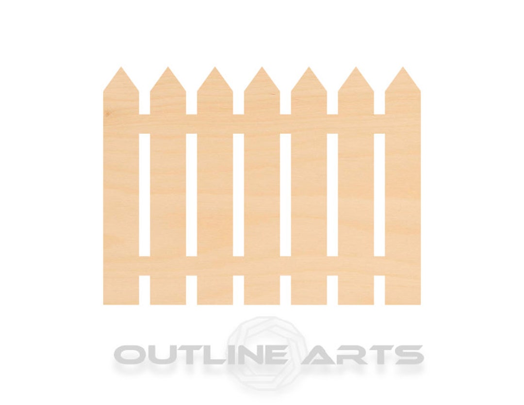 Unfinished Wooden Picket Fence Craft Shape - Etsy