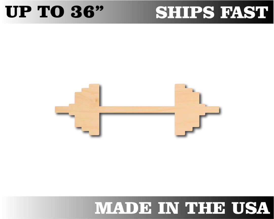 Barbell Wood Cutout: Birch Craft Shapes (unfinished, Multiple Sizes) - Etsy