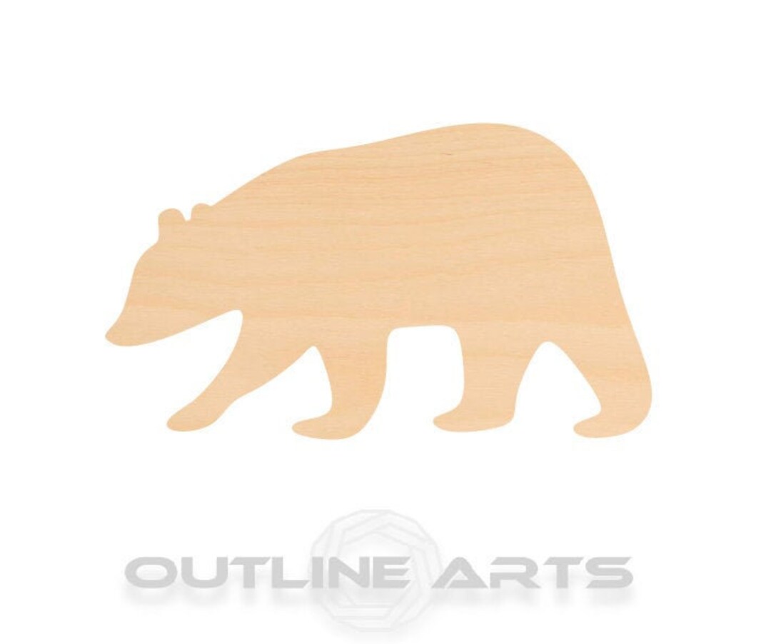 Brown Bear Wood Cutout, Birch Craft Shape (unfinished, Multiple Sizes ...