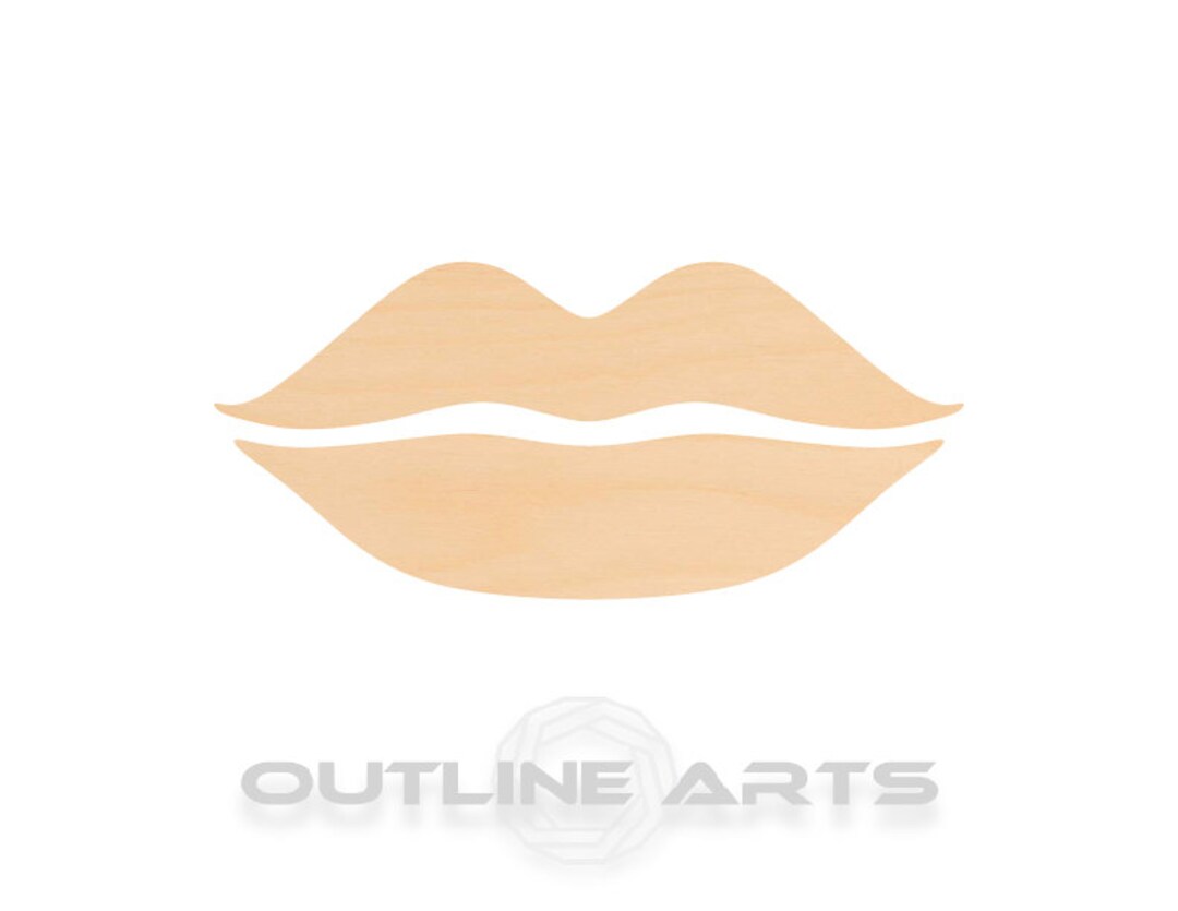 Lips Wood Cutout: Birch Craft Shape - Unfinished DIY Project - Etsy