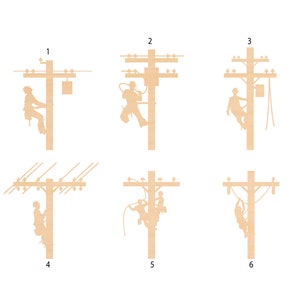 Unfinished Wooden Lineman Craft Shape - Etsy