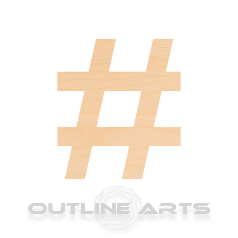 Wooden Hashtag - Etsy