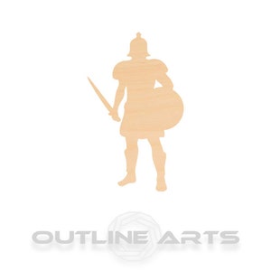 Unfinished Wooden Gladiator Craft Shape - Etsy