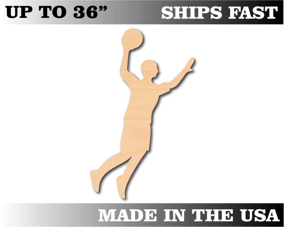Basketball Player Cutout: Birch Wood Shape - Unfinished Craft - Etsy