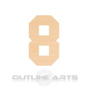 Unfinished Wooden Number 8 Craft Shape - Etsy