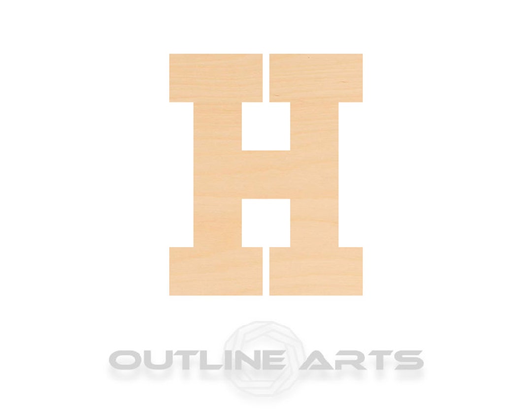 Unfinished Wooden Capital Letter H Craft Shape - Etsy