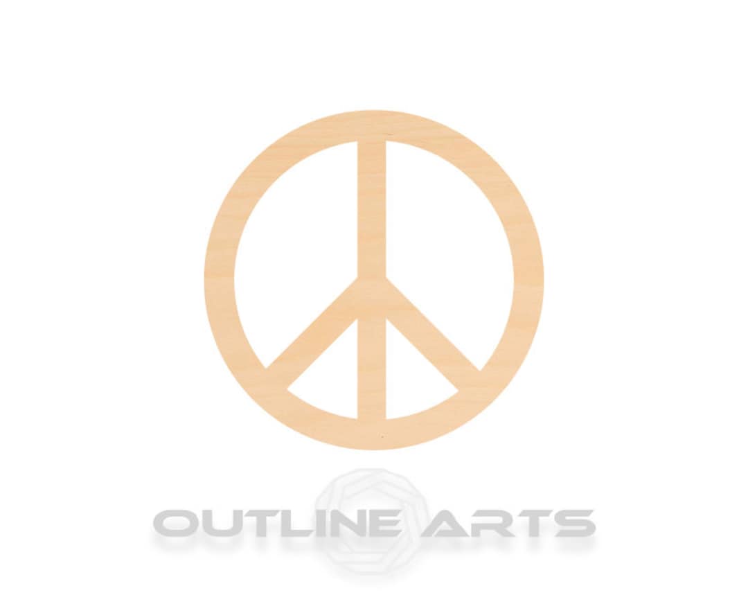 Peace Sign Wood Shape, Birch Craft Cutout (unfinished, Multiple Sizes ...