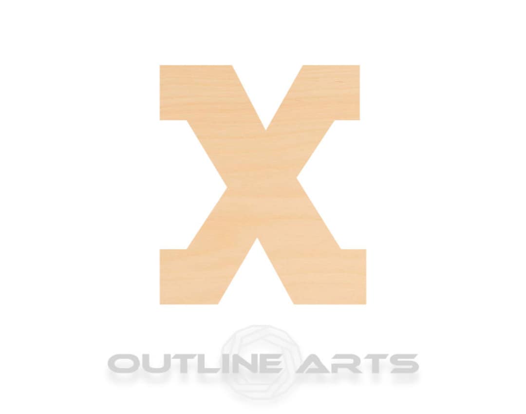Unfinished Wooden Lowercase Letter X Craft Shape - Etsy