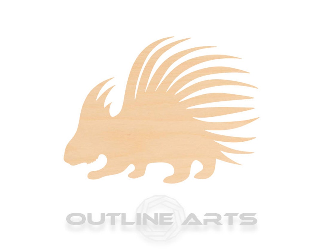 Unfinished Wooden Porcupine Craft Shape - Etsy