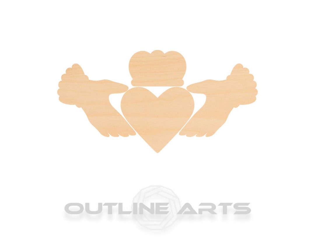 Unfinished Wooden Claddagh Craft Shape - Etsy