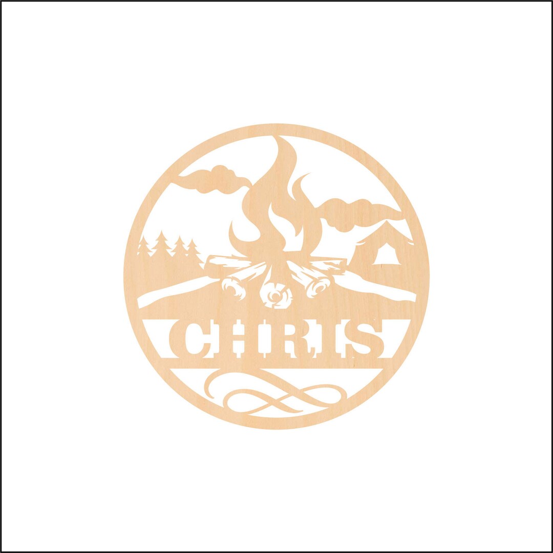 Camping Name Monogram, Wood Monogram, Monogram Door Hanger, Wedding ...