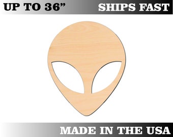 Alien Laser Cut Out Unfinished Wood Shape Craft Supply SPC7 - Etsy