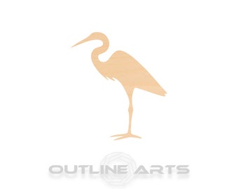 Unfinished Wooden Egret Shape Animal Wildlife Craft From 1 up to 46 DIY ...