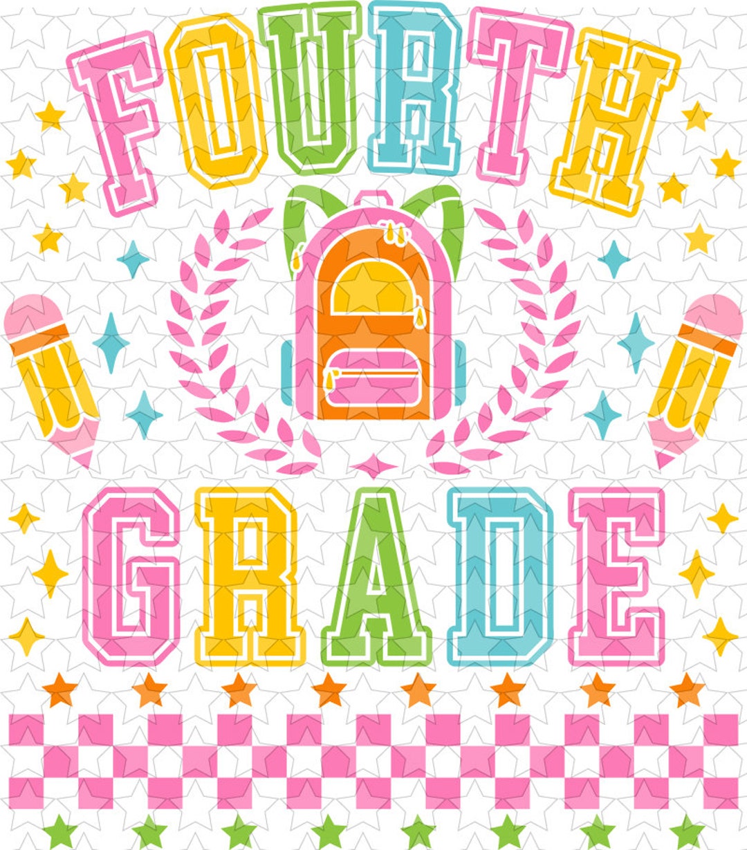 DTF TRANSFER 1132588 Fourth Grade Preppy - Etsy