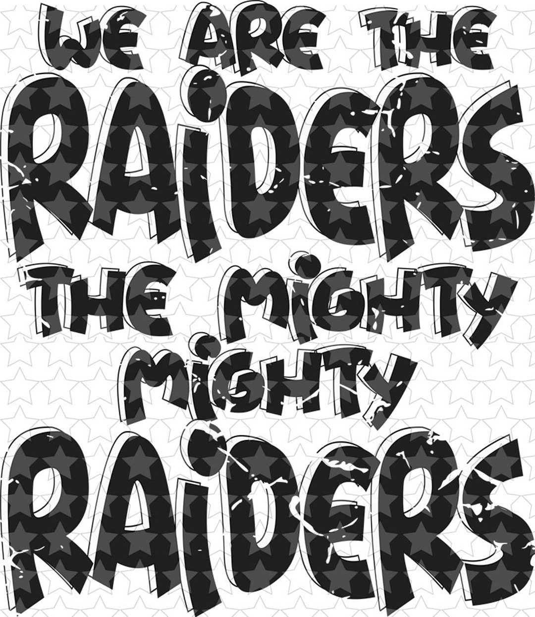 DTF TRANSFER 1134041 We Are the Raiders Distressed Black White - Etsy