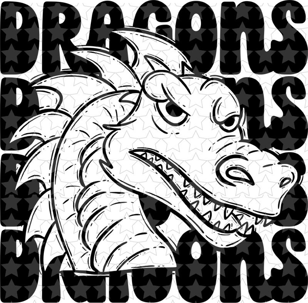 DTF TRANSFER 1133637 Stacked Mascots Dragons - Etsy