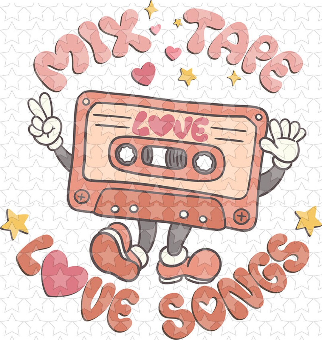 DTF TRANSFER 1130268 Love Songs Mix Tape Valentines - Etsy
