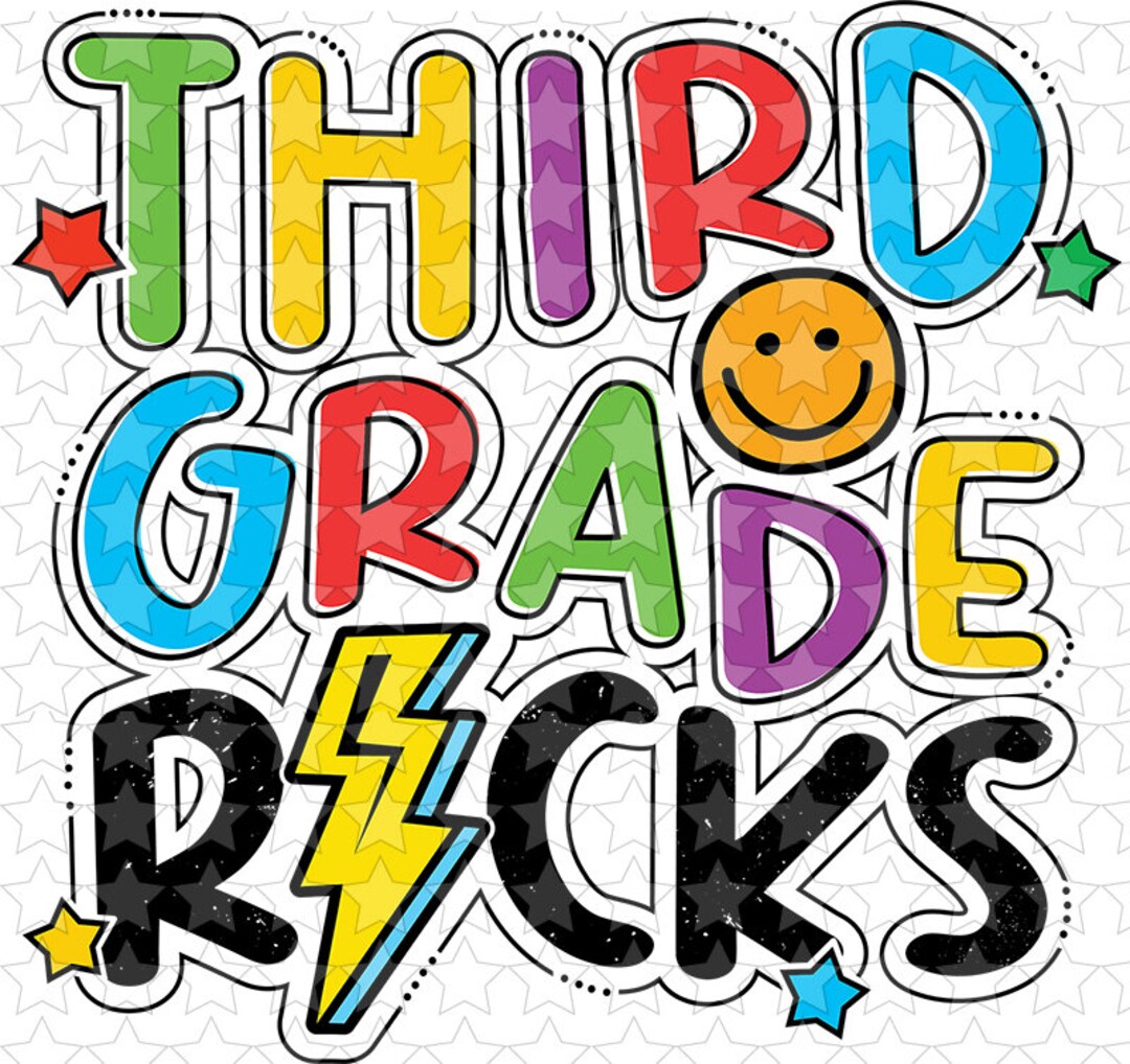 DTF TRANSFER 1128111 Third Grade Rocks - Etsy