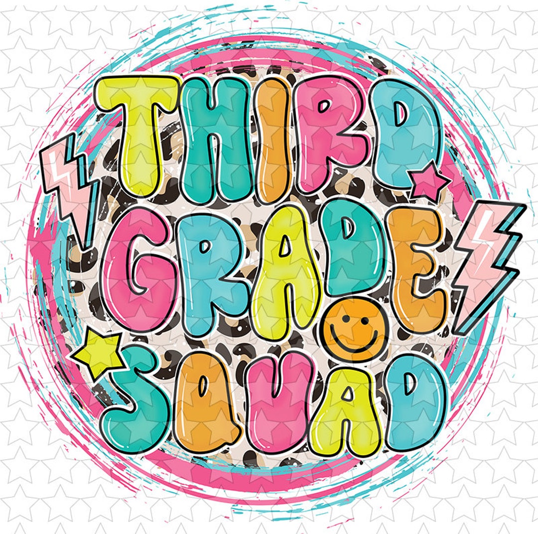 DTF TRANSFER 1128086 Third Grade Squad - Etsy