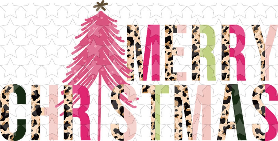 DTF TRANSFER 1122430 Merry Christmas Boho Leopard Letters - Etsy