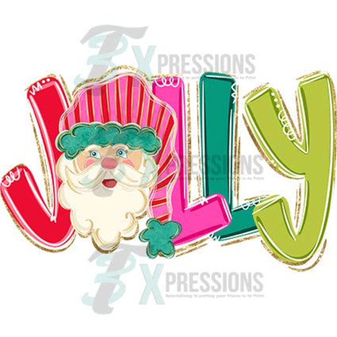 Santa Heat Transfer: Jolly Design - No Weeding, Soft Feel - Etsy