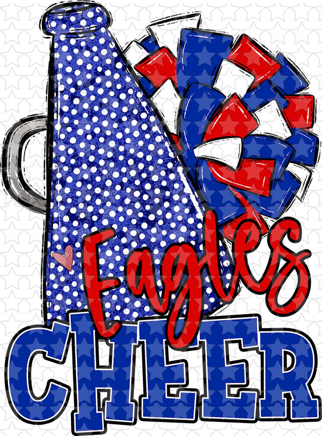 DTF TRANSFER 1128437 Personalized Red White and Blue Cheer - Etsy