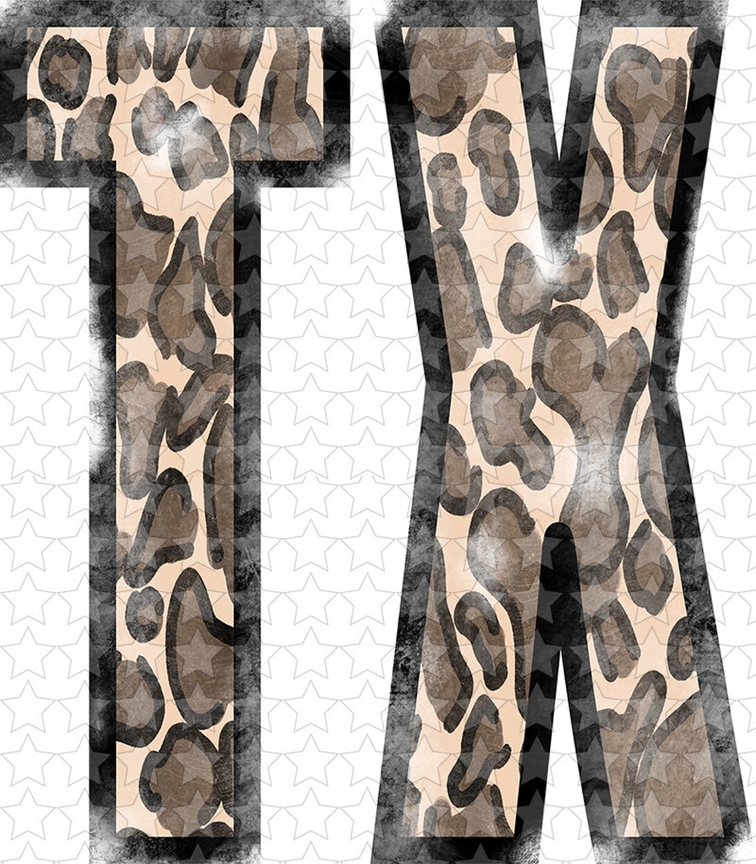 DTF TRANSFER 1125003 Texas Leopard Print Distressed - Etsy