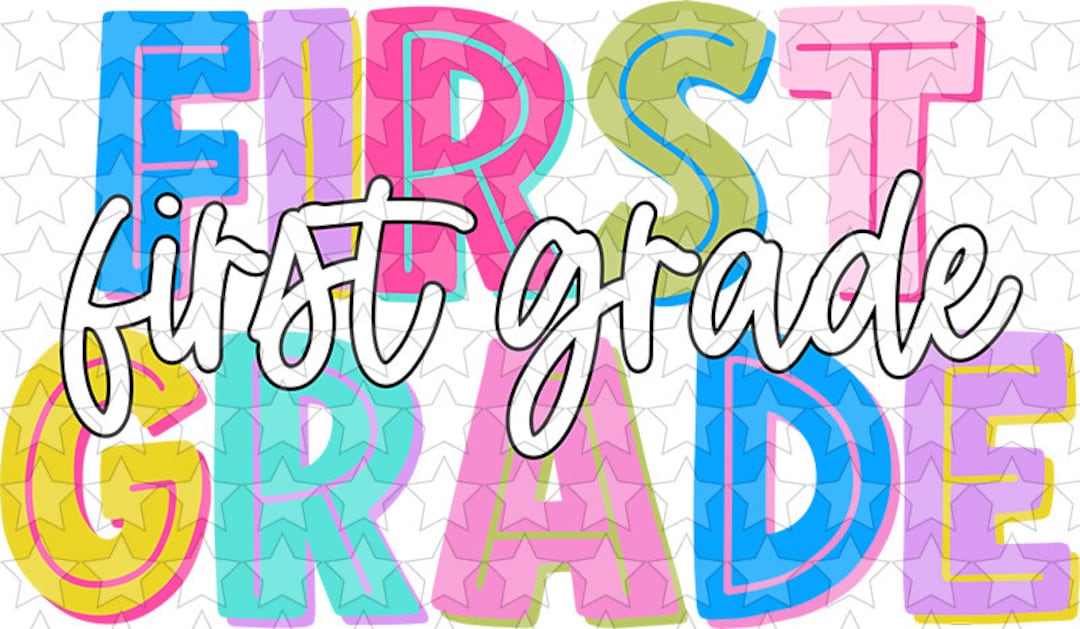 DTF TRANSFER 1133094 Bright First Grade - Etsy