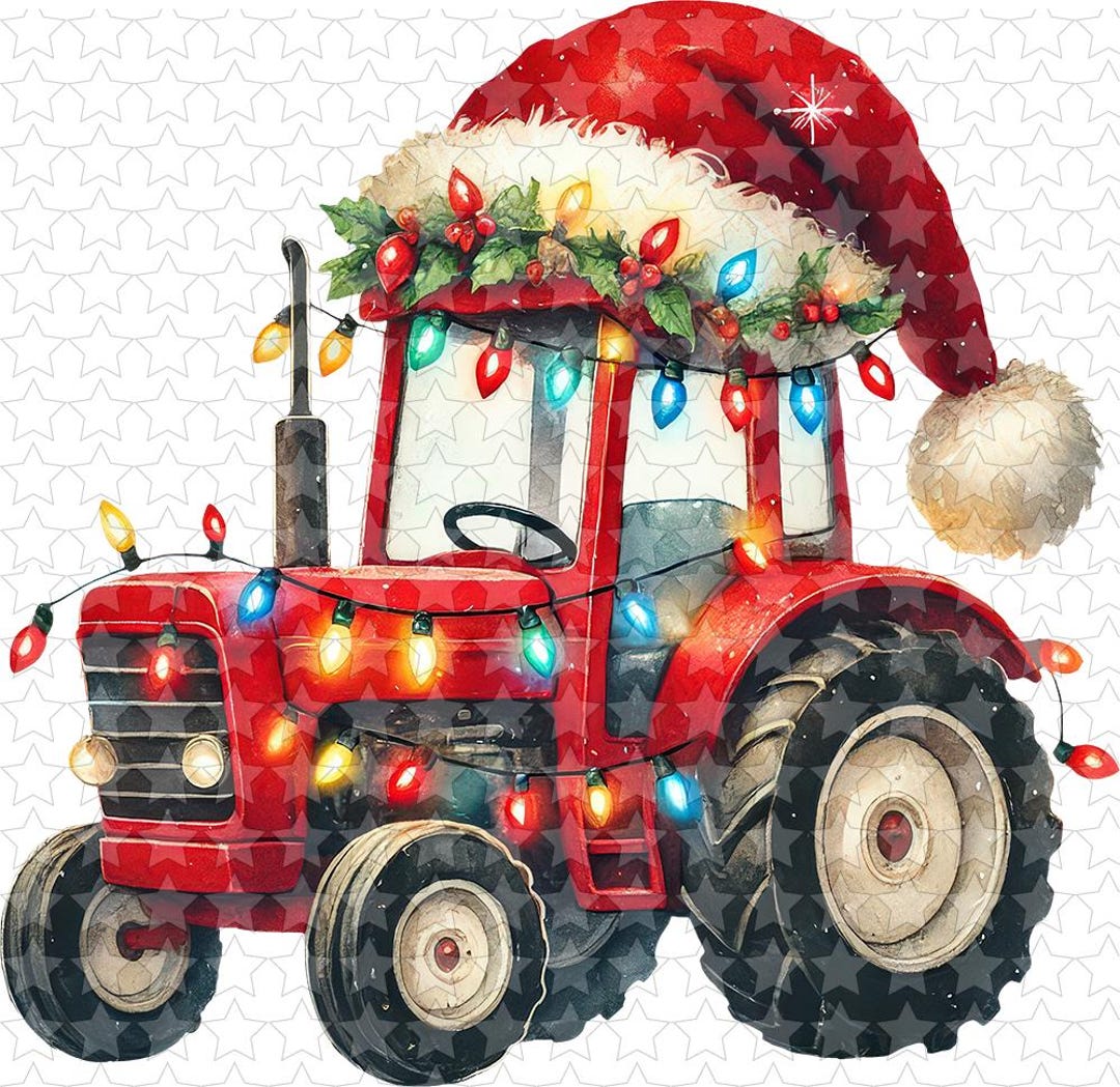 1196474 Christmas Red Tractor - Etsy