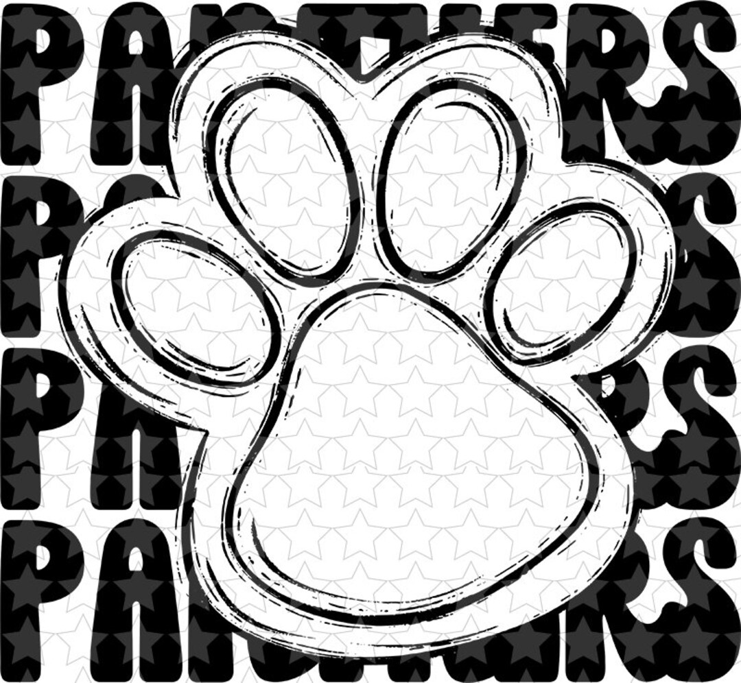 1133801 Stacked Mascots PANTHERS PAW - Etsy
