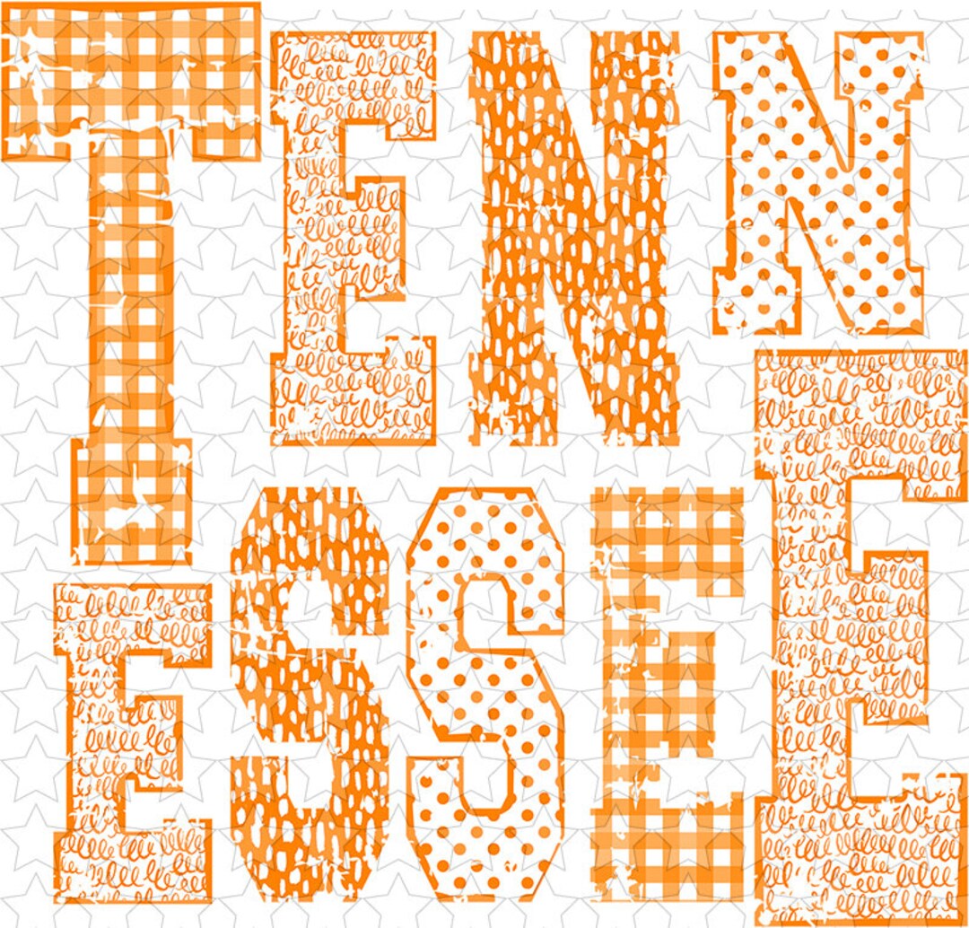 DTF TRANSFER 1130807 Tennessee Patterns Orange White - Etsy
