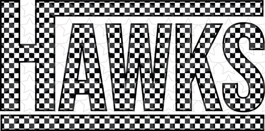 DTF TRANSFER 1133101 Checkered HAWKS - Etsy