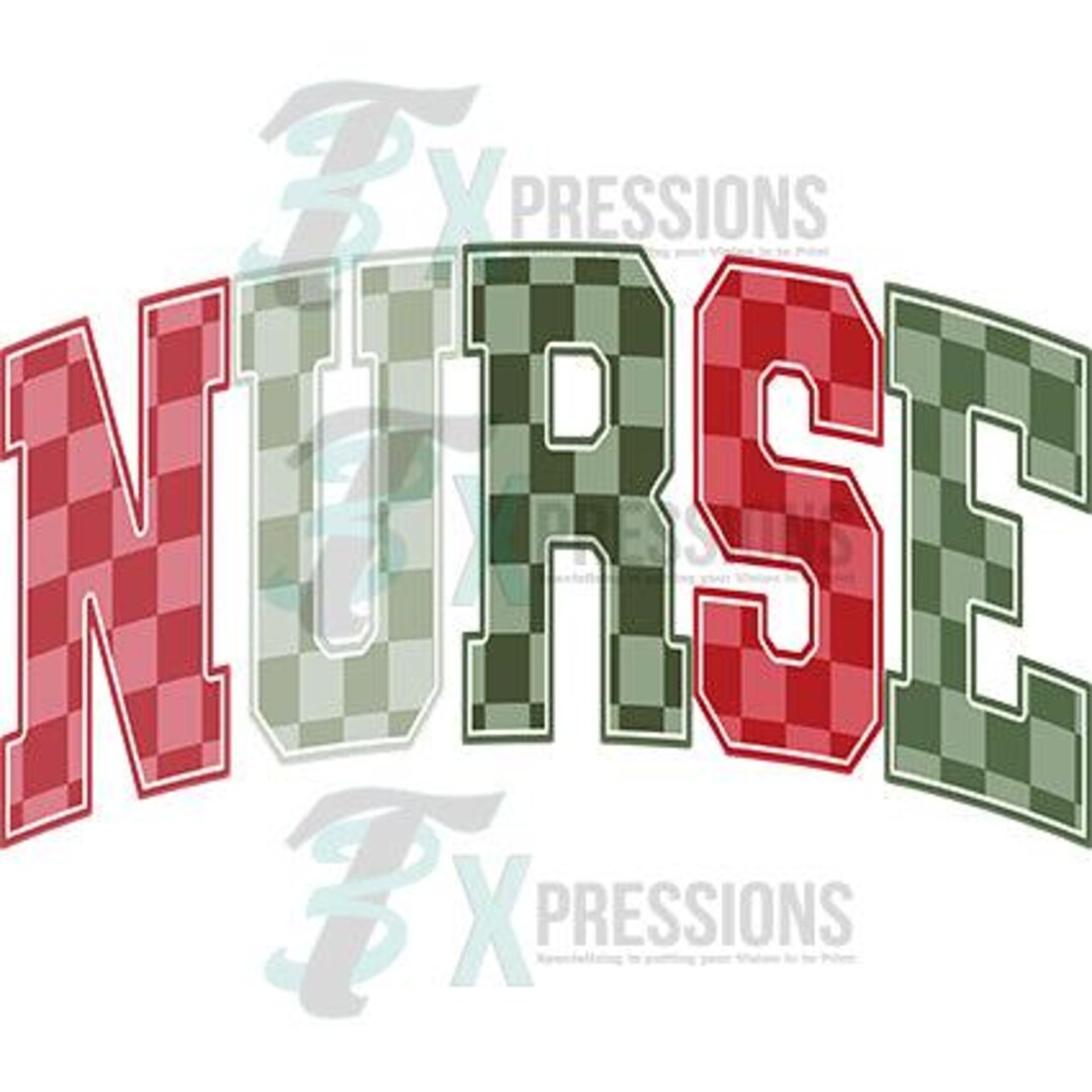 Christmas Checkered Word Transfer - Personalized Heat Press Design - Etsy