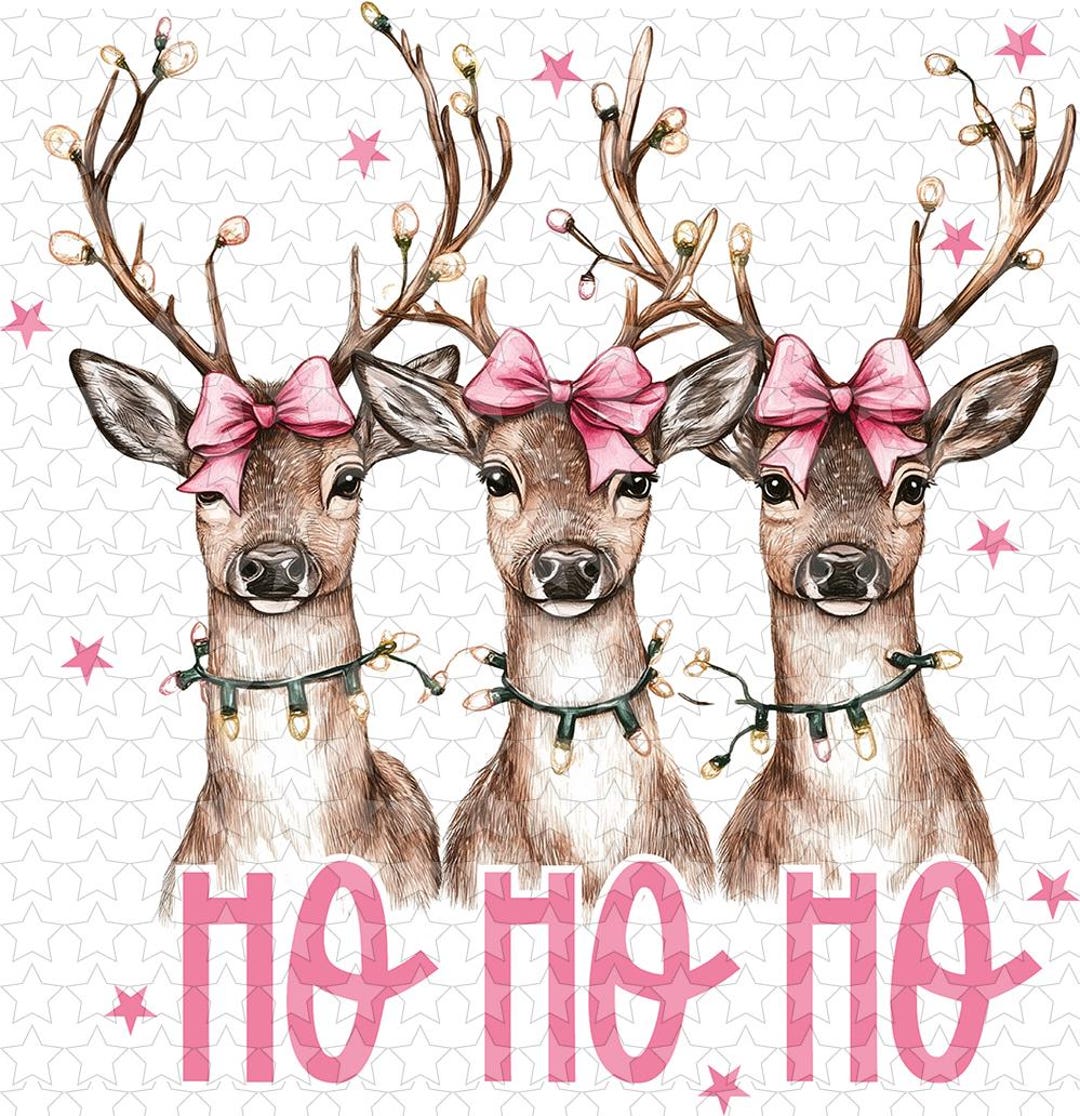 1195124 Ho Ho Ho Reindeer Pink - Etsy