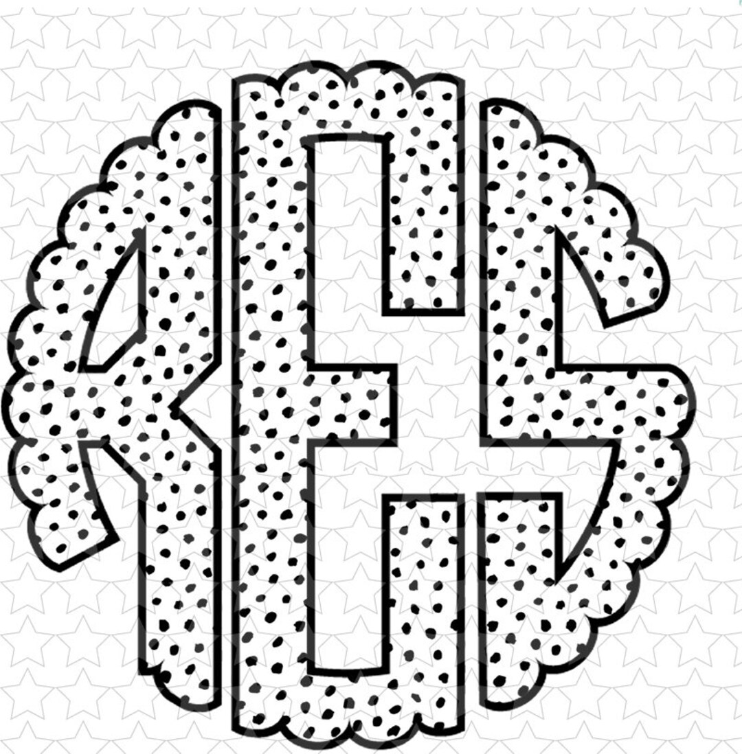 DTF TRANSFER 1130174 Speckled Dalmation Monogram - Etsy