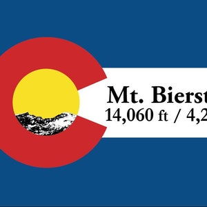 Mt. Bierstadt - Peak Flag - Etsy