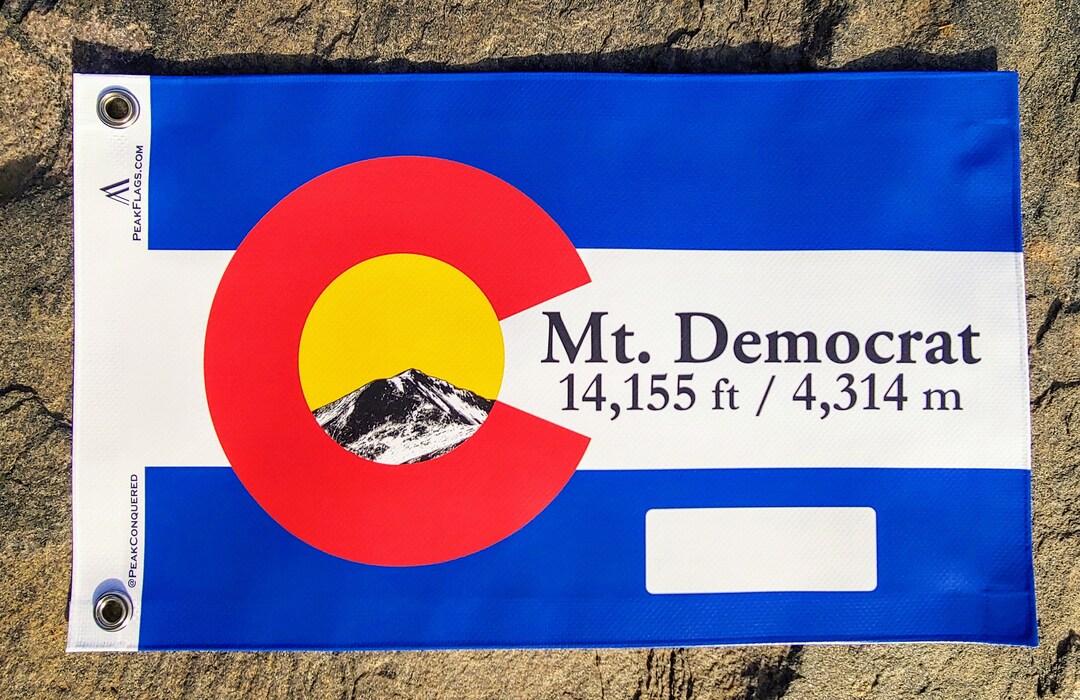 Mt Democrat - Peak Flag - Etsy