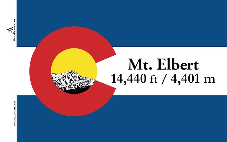 Mt Elbert - Peak Flag - Etsy